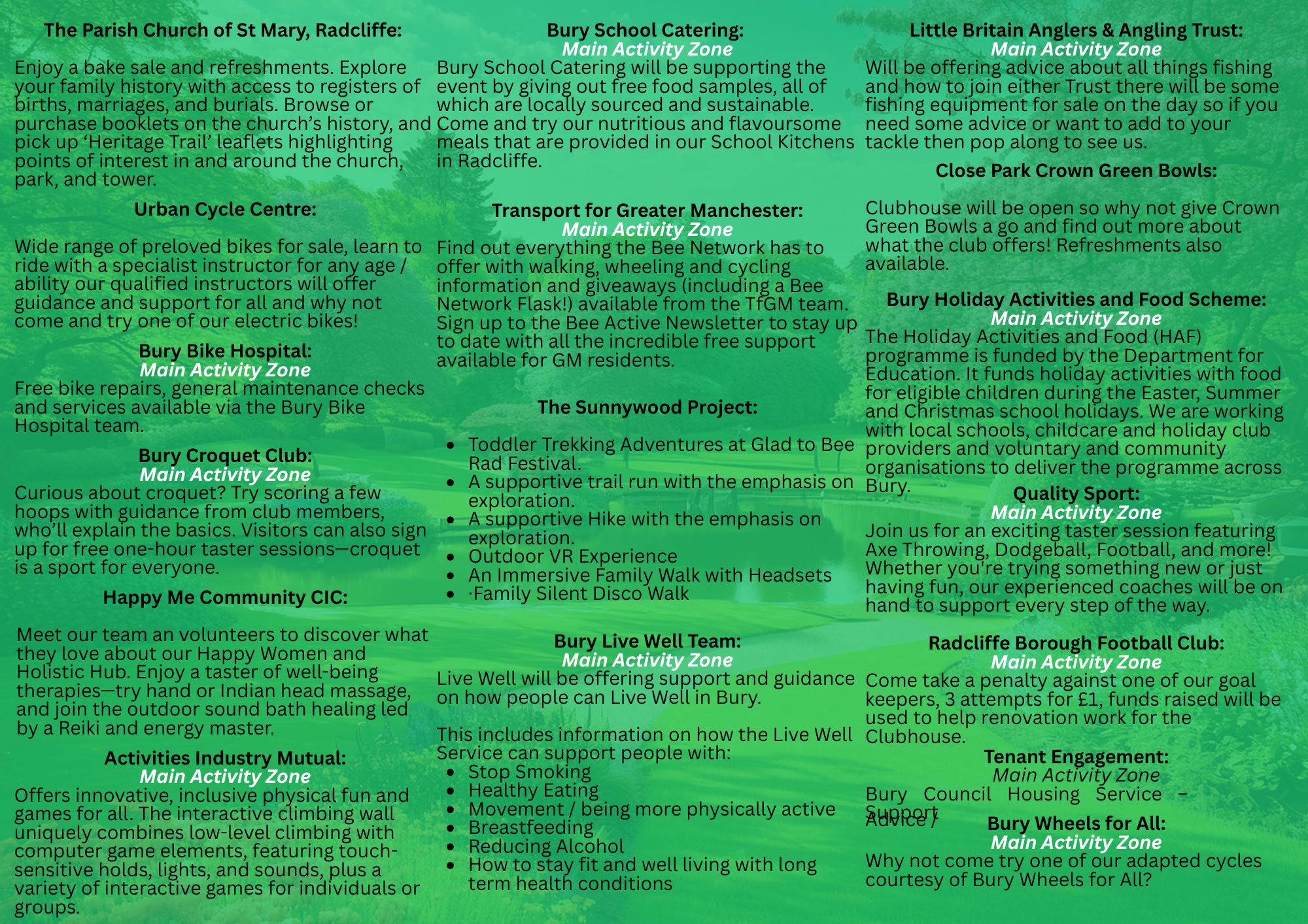 Glad To Bee Rad | Bury Directory